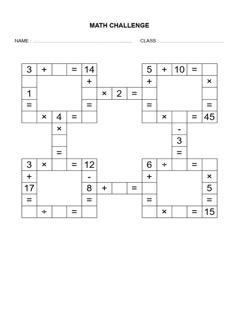 Crossword Math | PDF