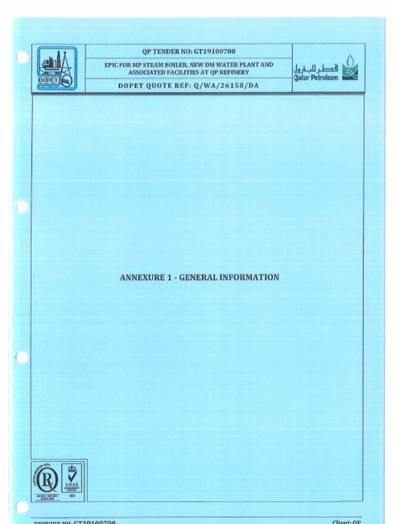 01 Annexure 1 General Information | PDF