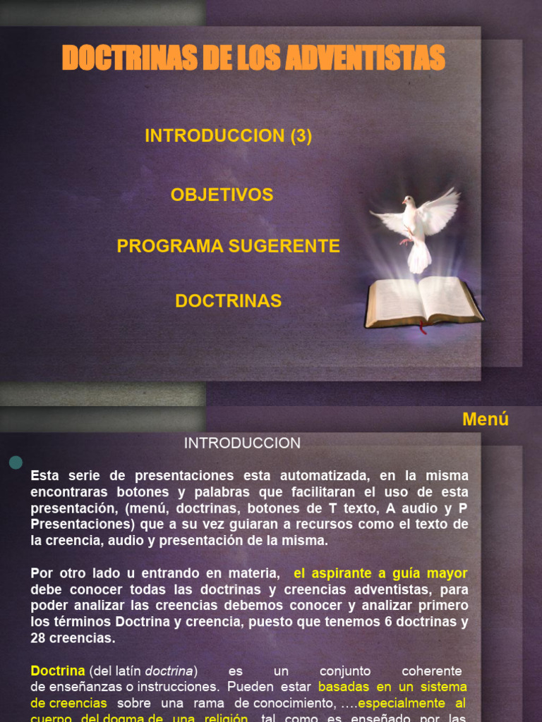 6 Doctrinas y 28 Creenciasintro | PDF | Iglesia Adventista del Séptimo Día | Biblia