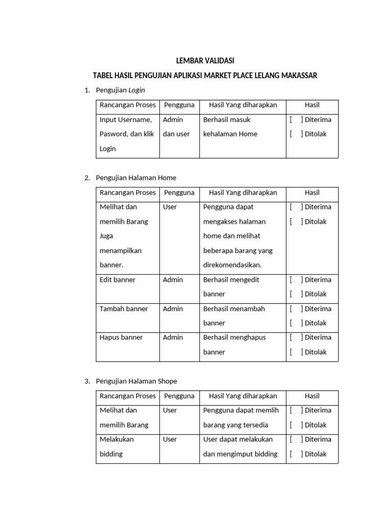Lembar Validasi | PDF