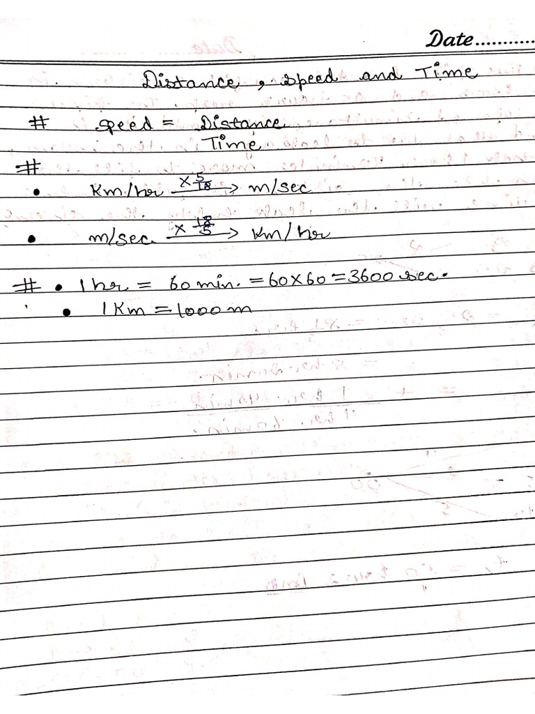 Distance Speed Time Formula | PDF