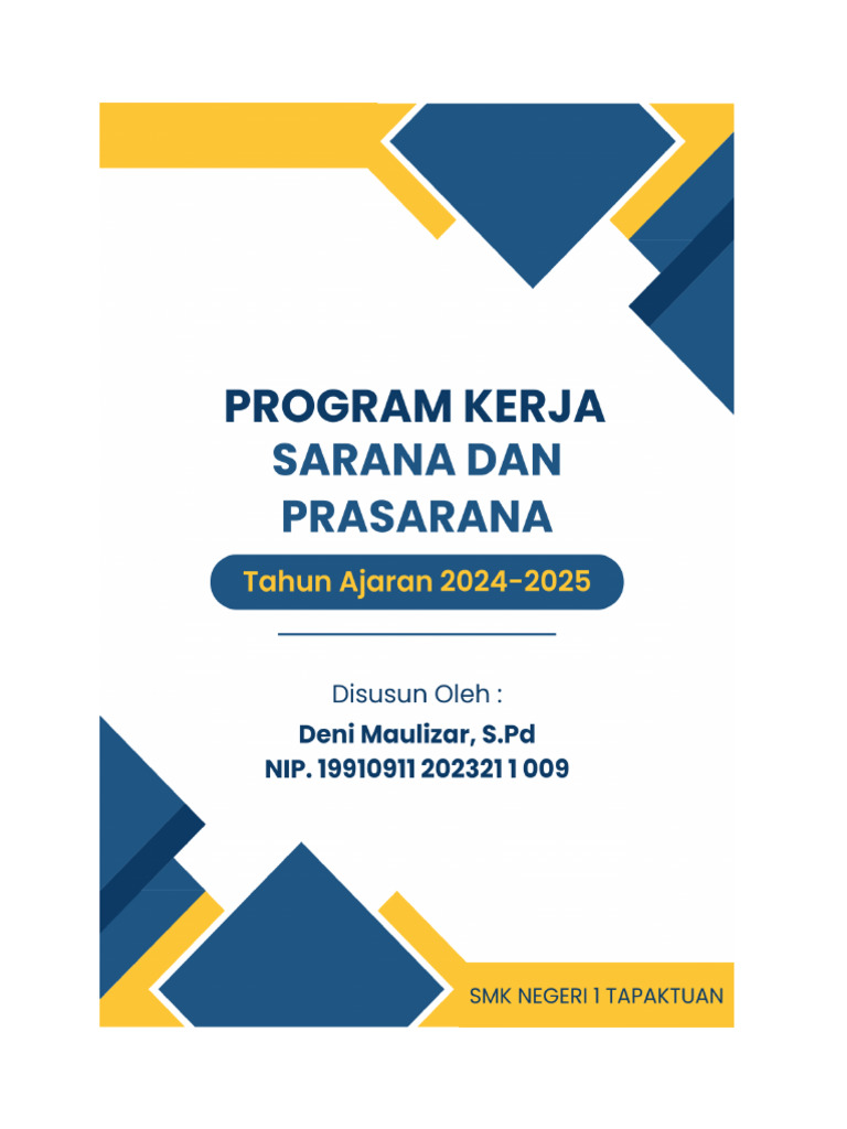 Program Kerja Bidang Sarana Prasarana | PDF