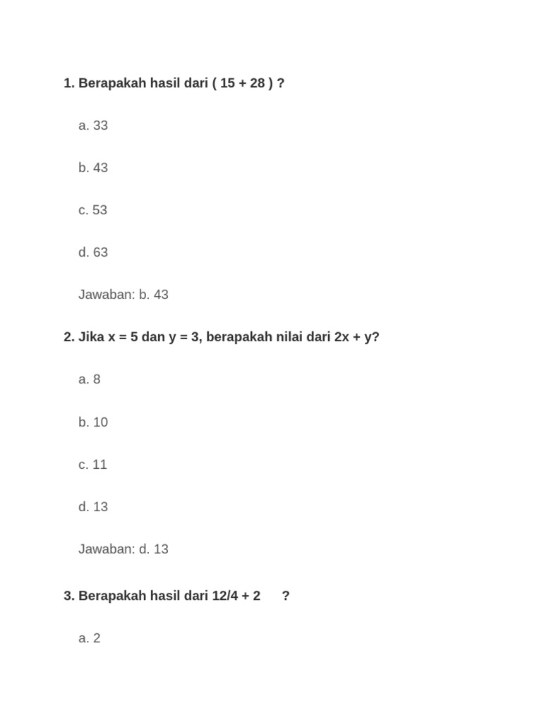 Soal Mandiri 25 | PDF
