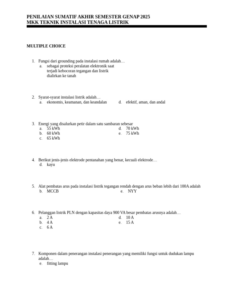 Psas MKK Kelas 11 Titl 2025 | PDF