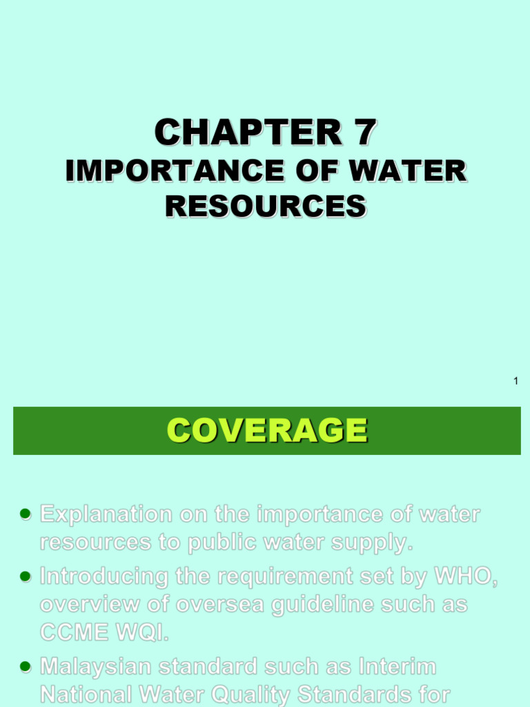 Importance of Water Resources Management | PDF | Reclaimed Water | Water