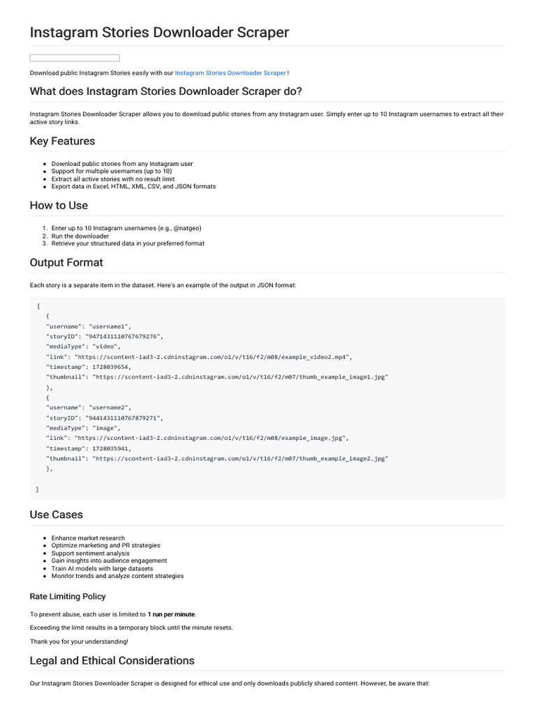 Instagram Stories Downloader Scraper | PDF | Information Technology | Software