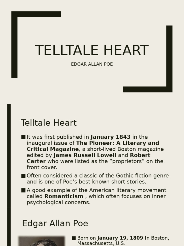 Telltale Heart by Edgar Allan Poe | PDF | Edgar Allan Poe