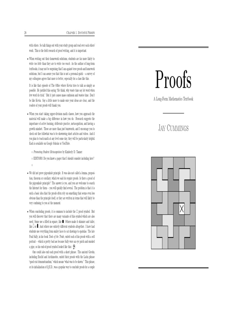 Jay Cummings - Proofs - A Long-Form Mathematics Textbook (The Long-Form Math Textbook Series ...