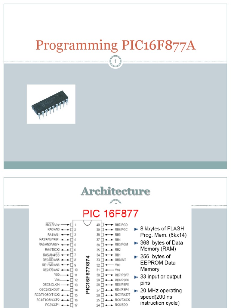 Lecture12-Using PIC Micro Controller 16F877A | PDF | Electric Motor ...