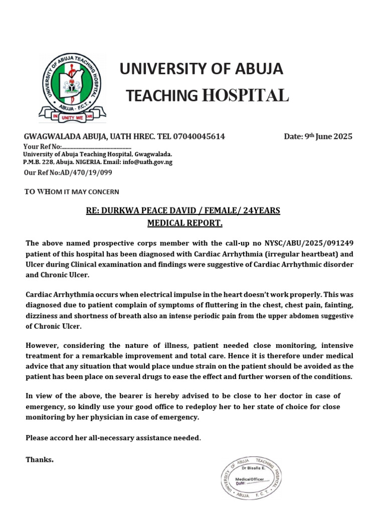 Peace Medical Report | PDF