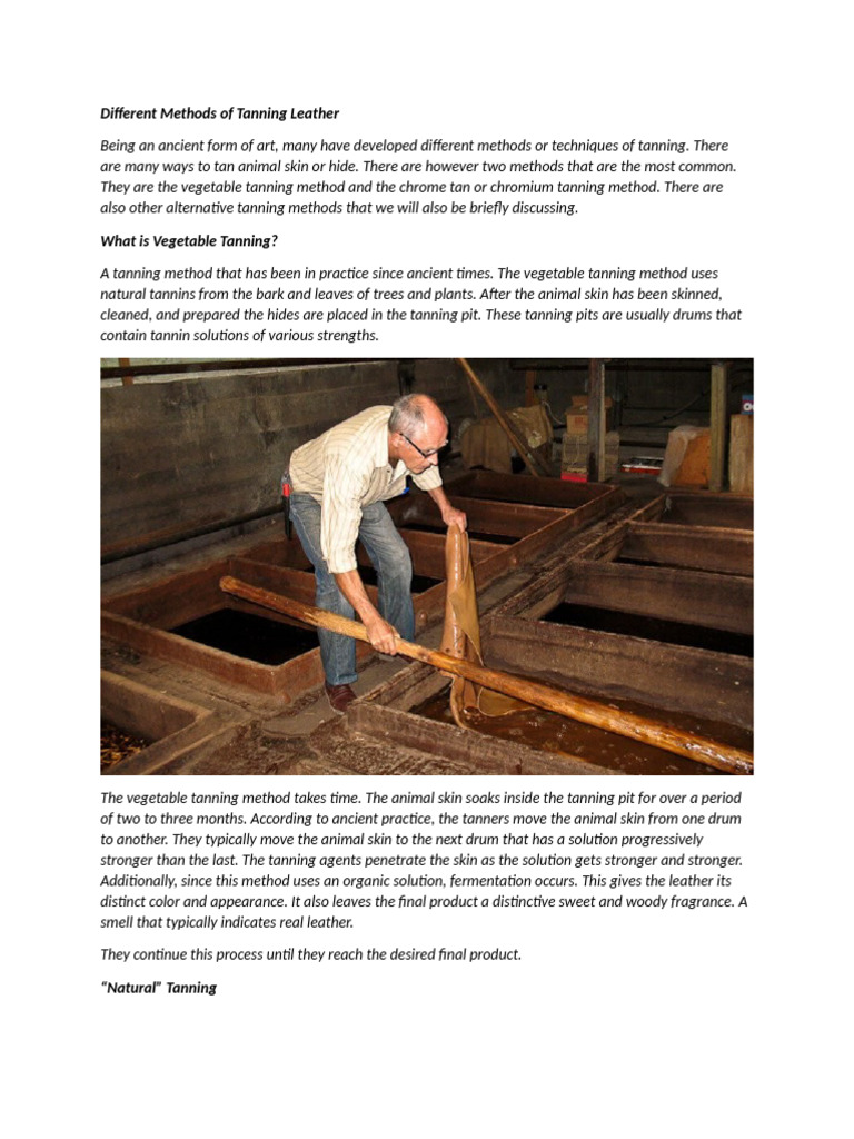 Overview of Leather Tanning Methods | PDF | Leather