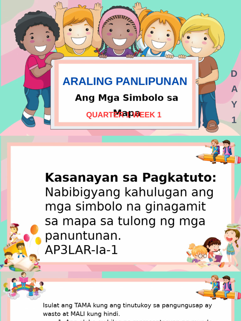Araling Panlipunan: Ang Mga Simbolo Sa Mapa | PDF