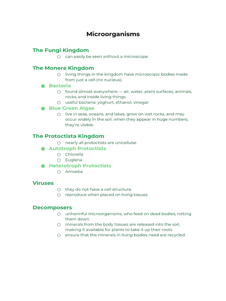Overview of Microorganism Kingdoms | PDF
