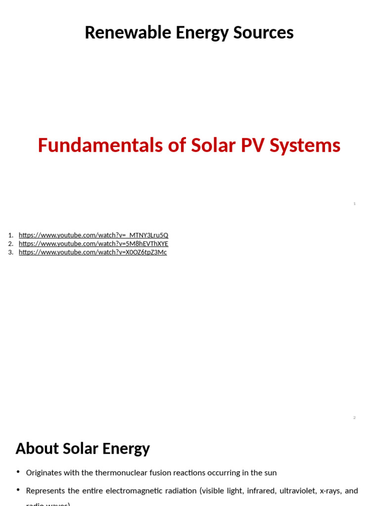 2.3 Solar PV System - Basics - 1 | PDF | Doping (Semiconductor ...