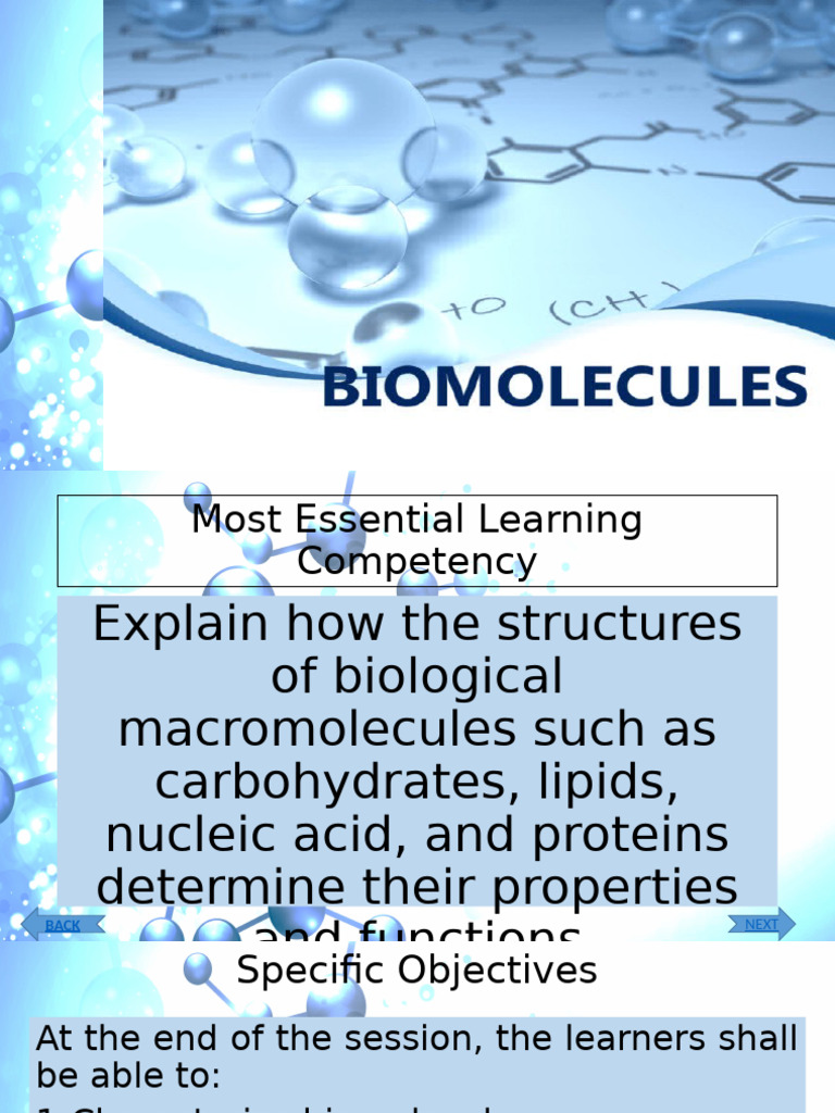 BIOMOLECULES Physical Scie 2 | PDF | Carbohydrates | Biomolecules