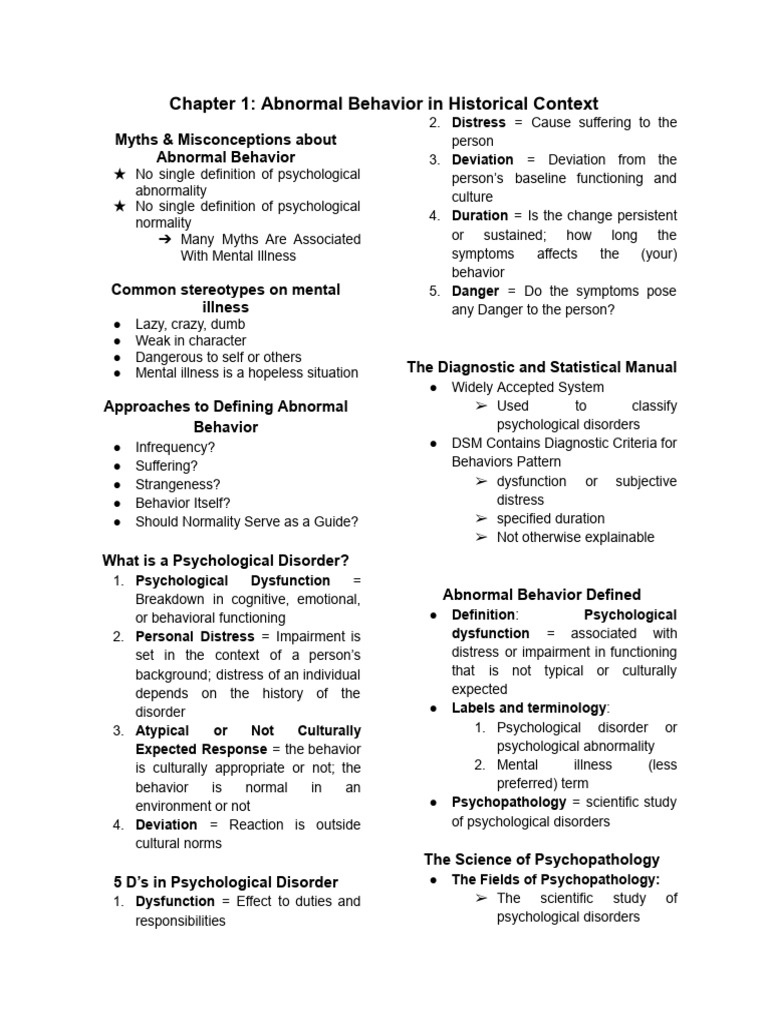 CH 1-Abnormal Behavior in Historical Context | PDF | Humanistic ...