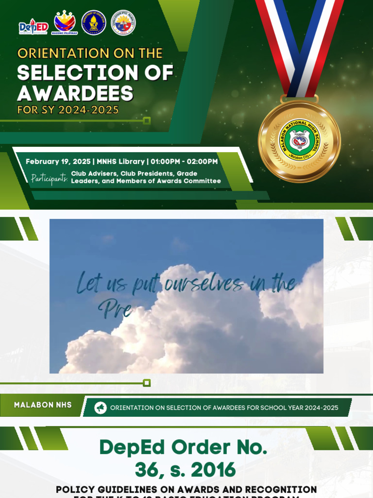 DepEd Order 19: Awards Selection 2025 | PDF | Learning | Leadership