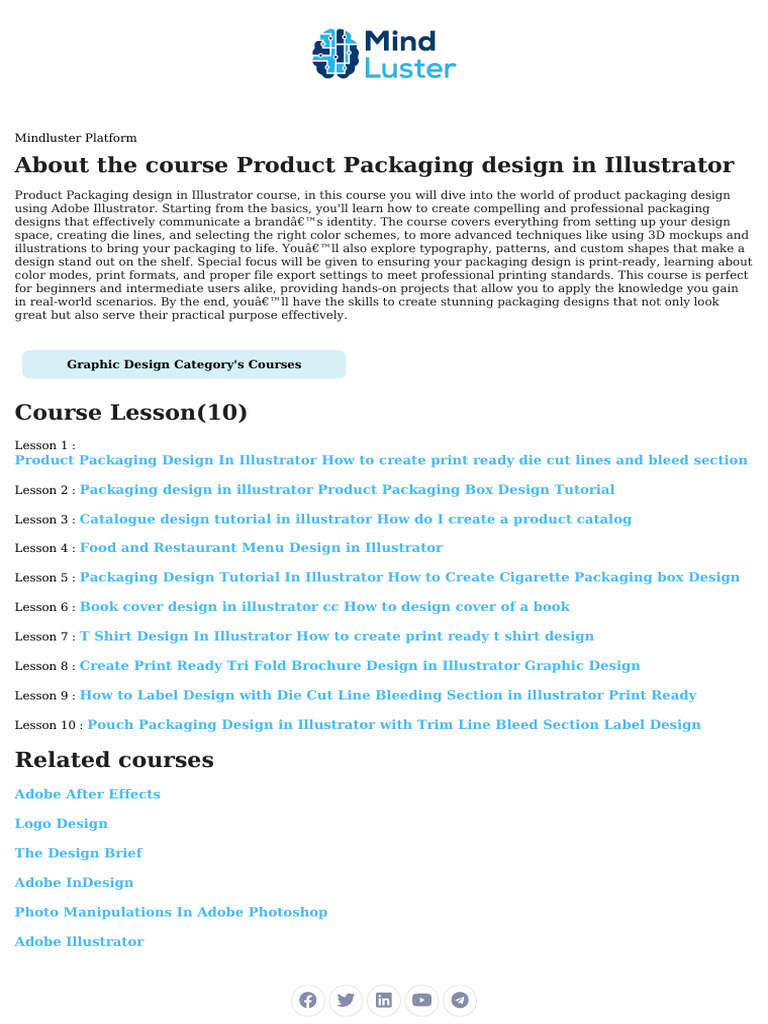 Product Packaging Design in Illustrator Course Content | PDF