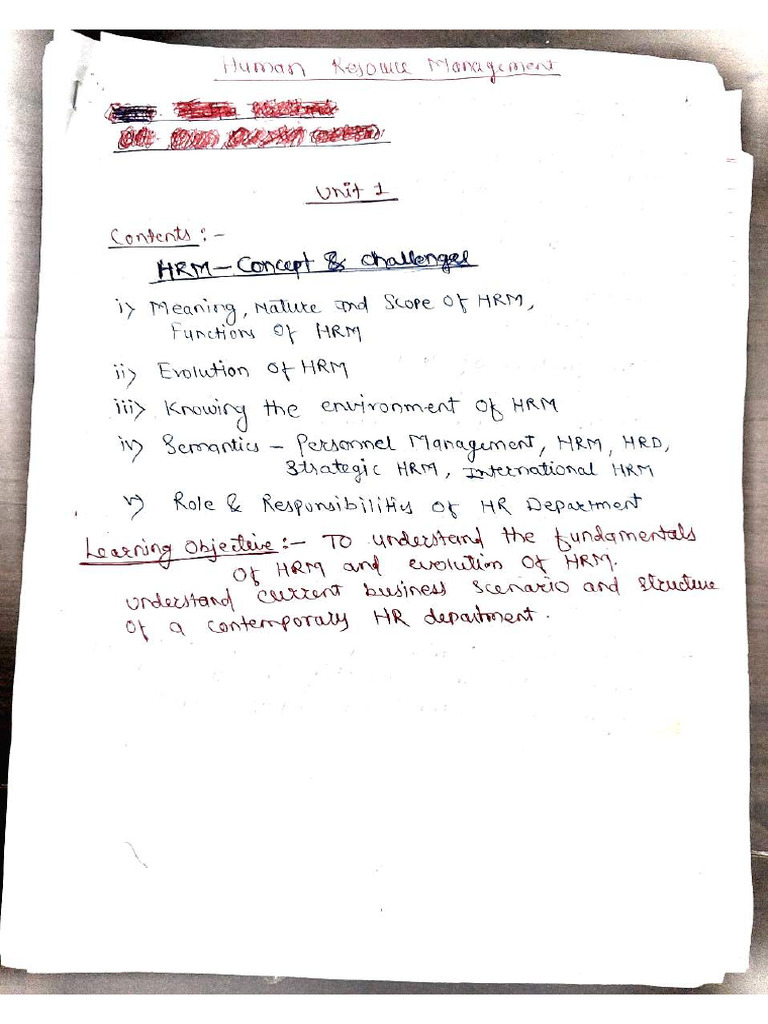 HRM Notes | PDF