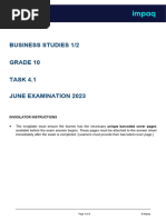 Grade 10 Business Studies Exam Paper | PDF | Economies