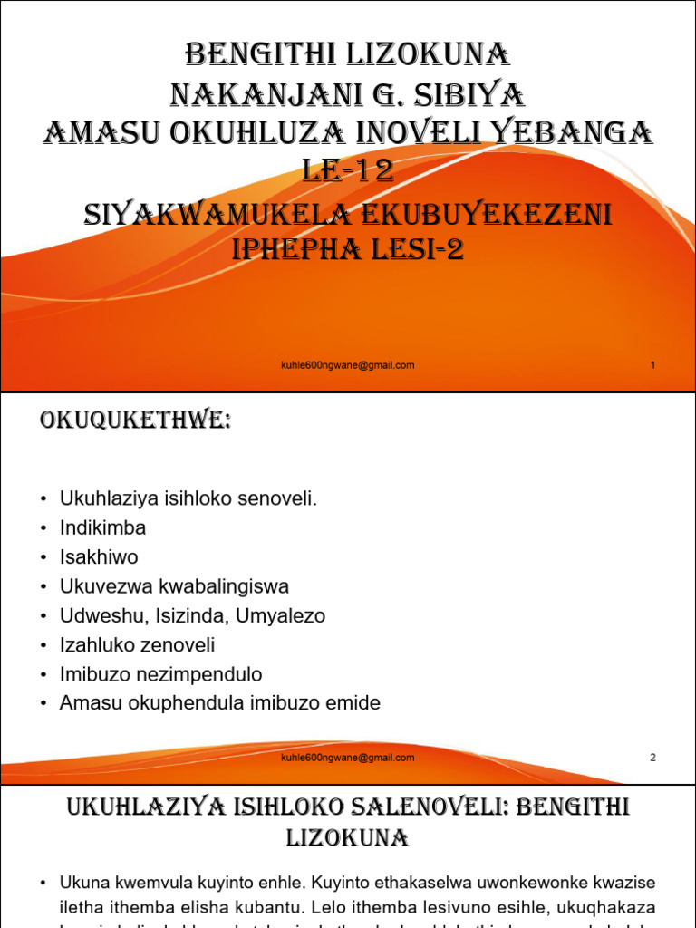 Bengithi Lizokuna (Ngwane Kuhlekonke) | PDF