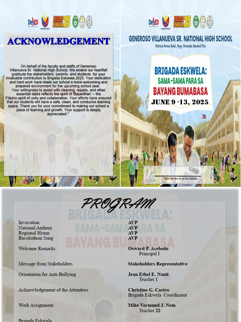 Brigada Eskwela Program New | PDF