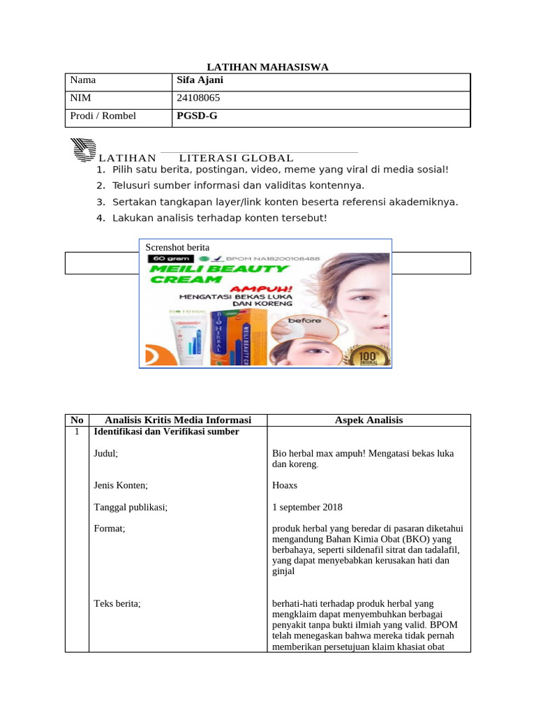 LATIHAN MAHASISWA Sifa | PDF