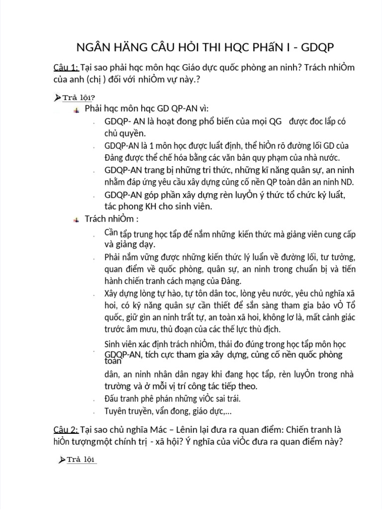 câu hỏi qp hp1 1 - 230407 - 071638 | PDF