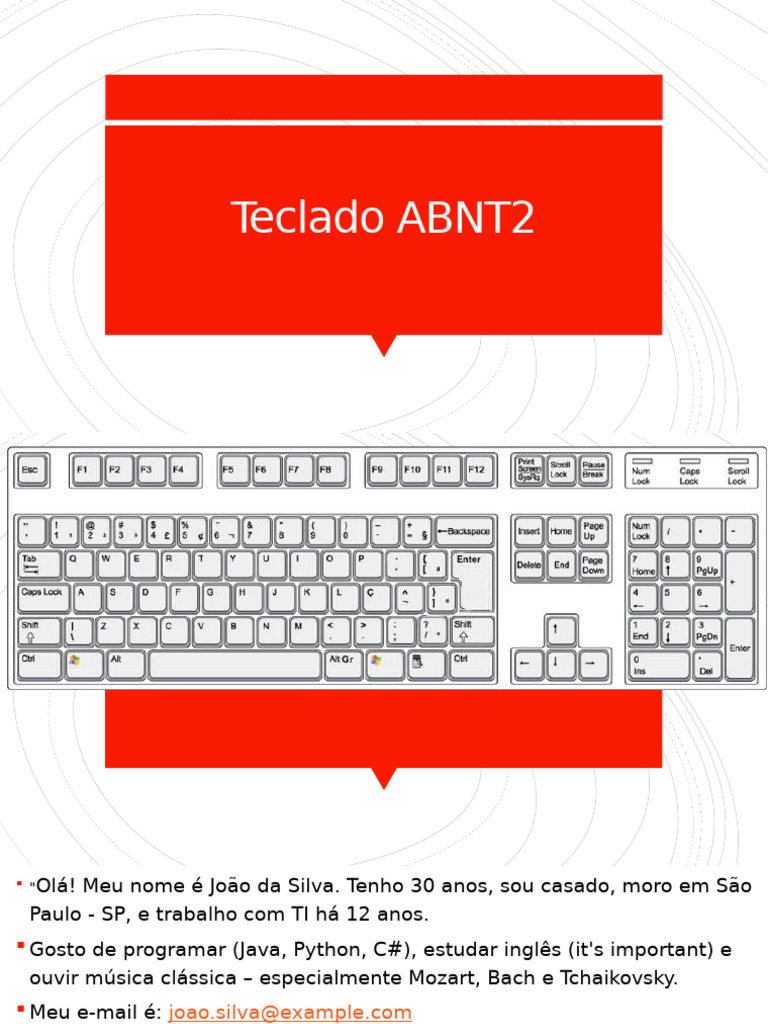 Aula 002 - Teclado ABNT2 | PDF