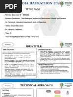 SIH2025 IDEA Presentation Format | PDF