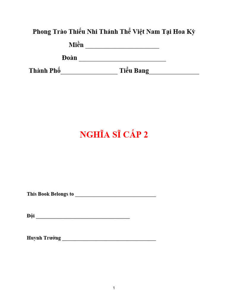 NghiaSiCap2 StudentVersion | PDF | Covenant (Biblical) | Adam