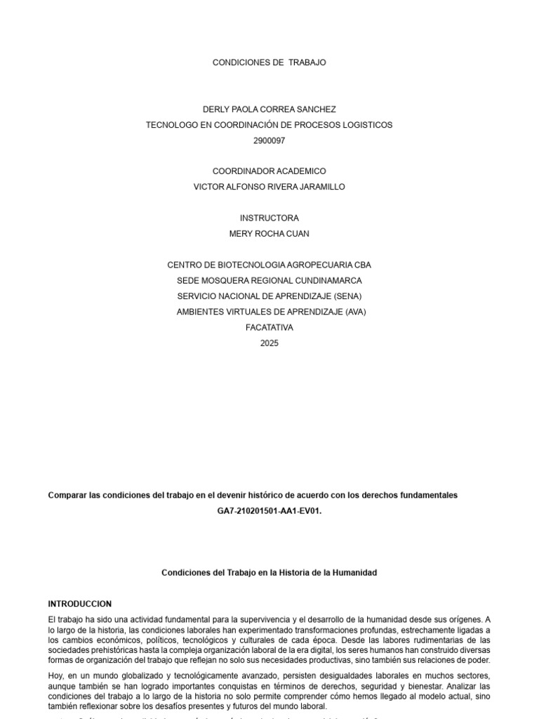 Condiciones de Trabajo | PDF | Agricultura | Empleo