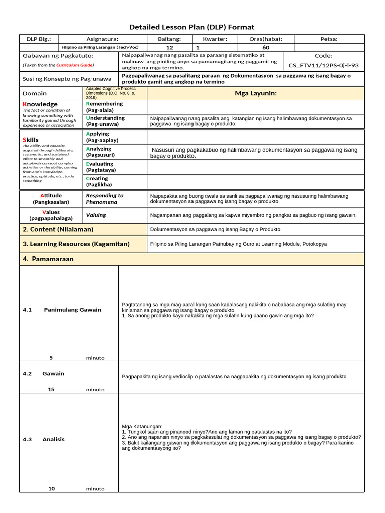 DLP Piling Larang Tech Voc | PDF