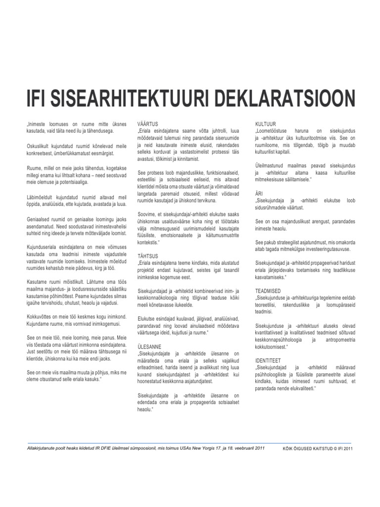 Estonian Version IFI IDA | PDF