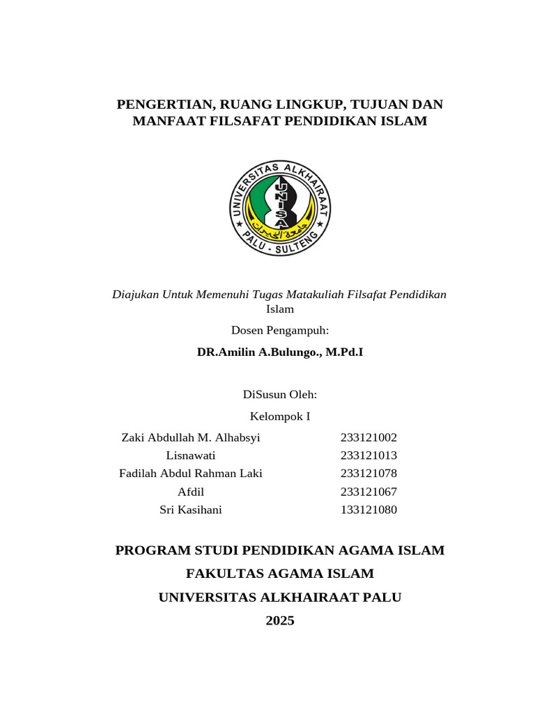 Pengertian Pendidikan Islam | PDF