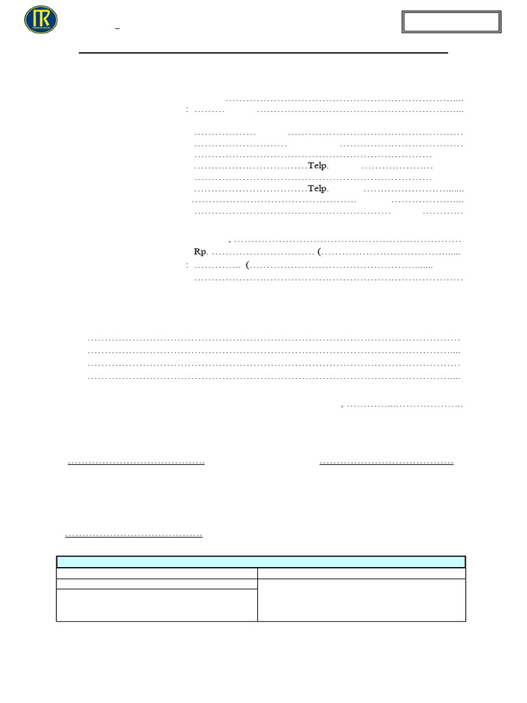 Formulir Permohonan Kredit Umum Jaminan Sk. Kepegawaian Nama Baru | PDF