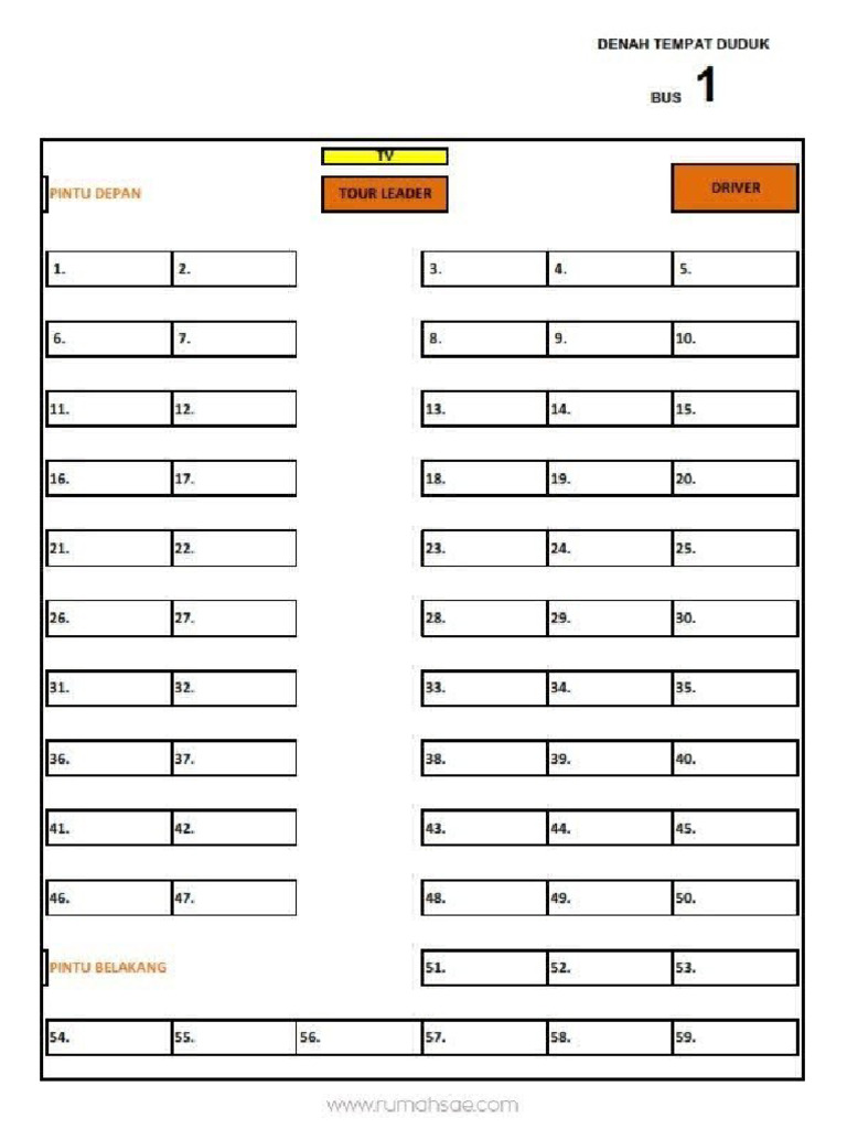 Seating Plan Bus 2-3 | PDF