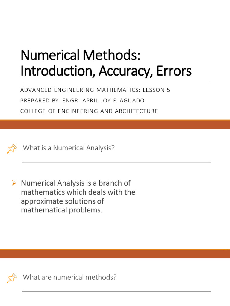 Lesson 5.introduction Accuracy and Errors | PDF | Numerical Analysis ...