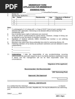 Swimming Pool Form25072022 | PDF | Swimming | Swimming (Sport)