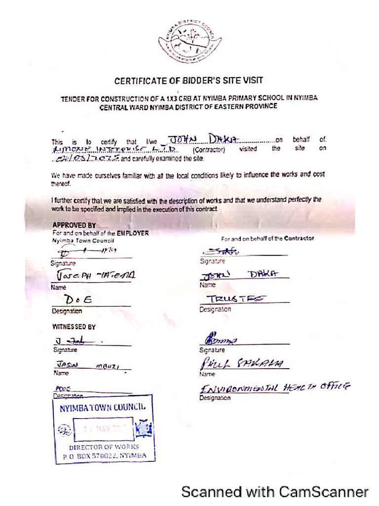 Nyimba Primary Site Visit | PDF