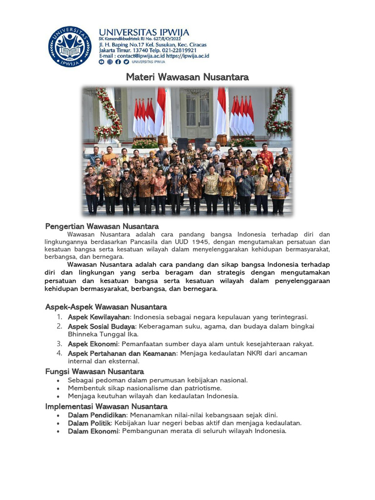 Materi Dan Soal Wawasan Nusantara | PDF
