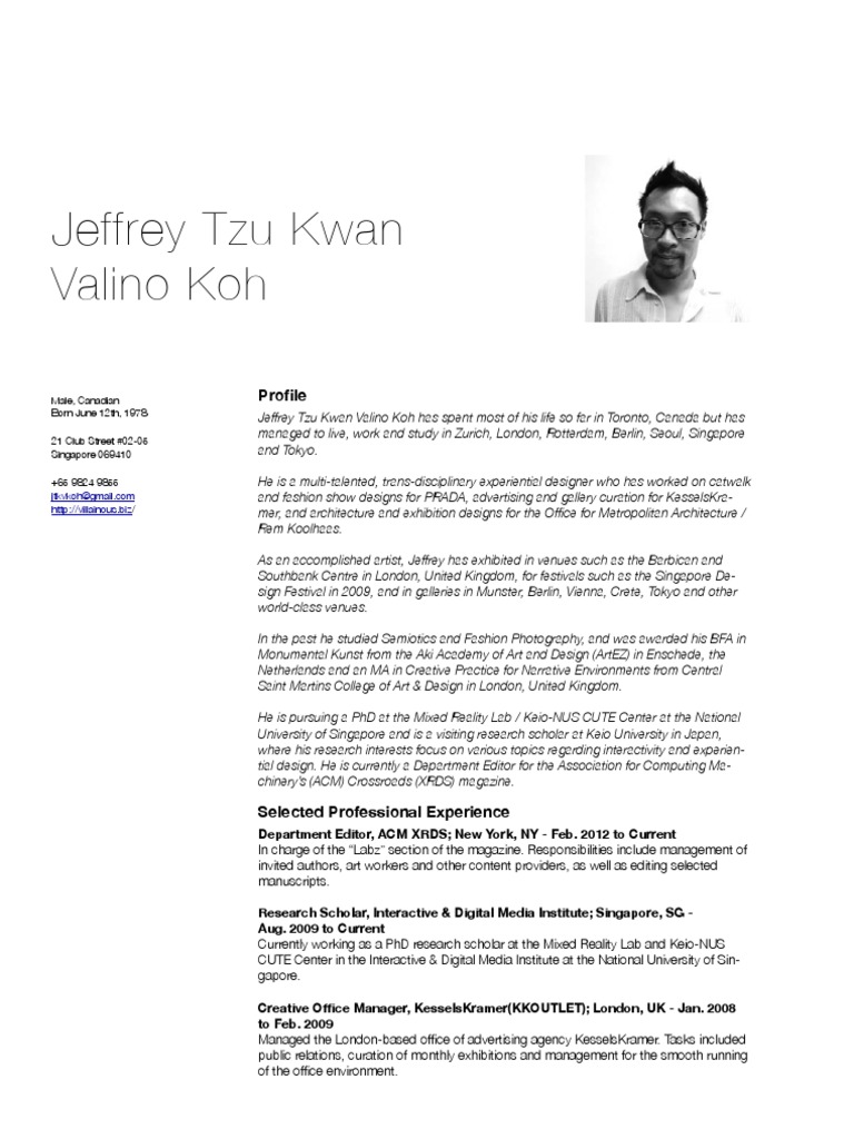 Jeffrey Koh | PDF | Communication | Human Communication