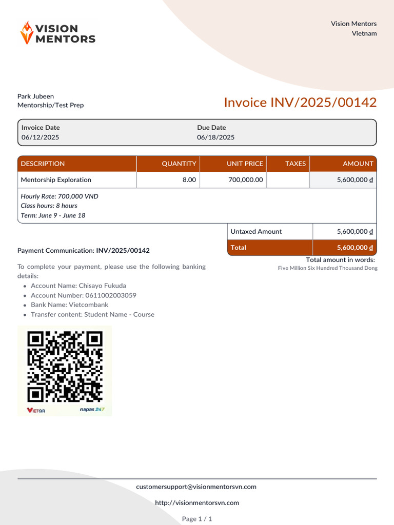 (June Invoice) Park Ju Been | PDF