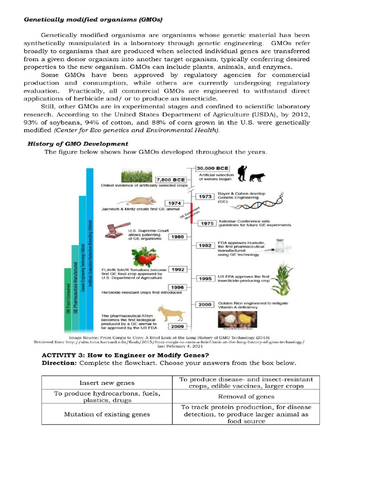 Recombinant DNA Activity Sheet | PDF
