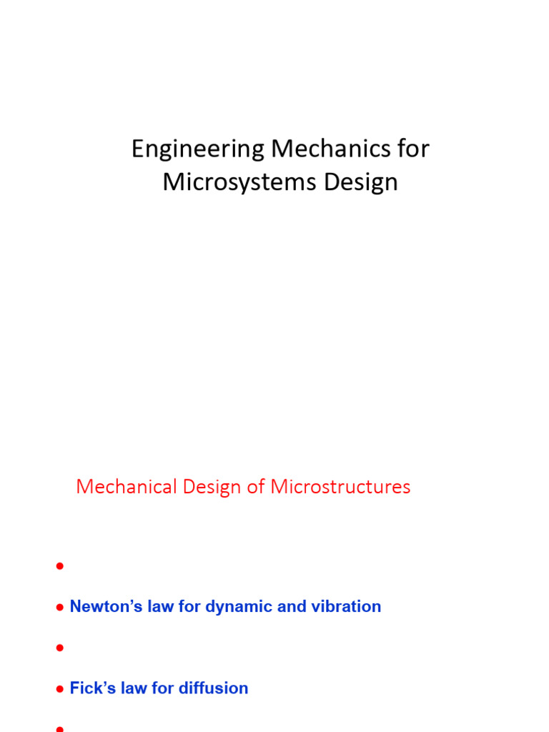 4 Engineering Mechanics For Microsystems Students | PDF | Bending | Applied And ...