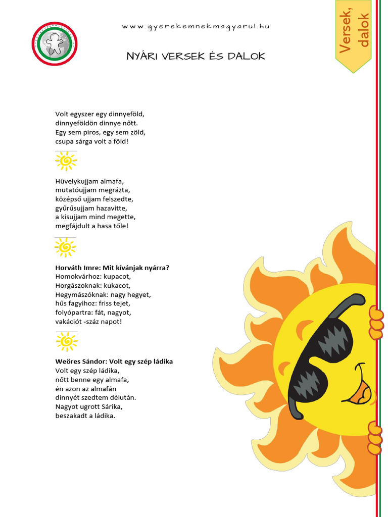 Nyari-Versek Nyomtathato | PDF