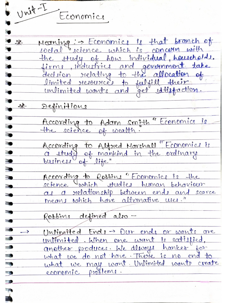 Business Economics Notes | PDF