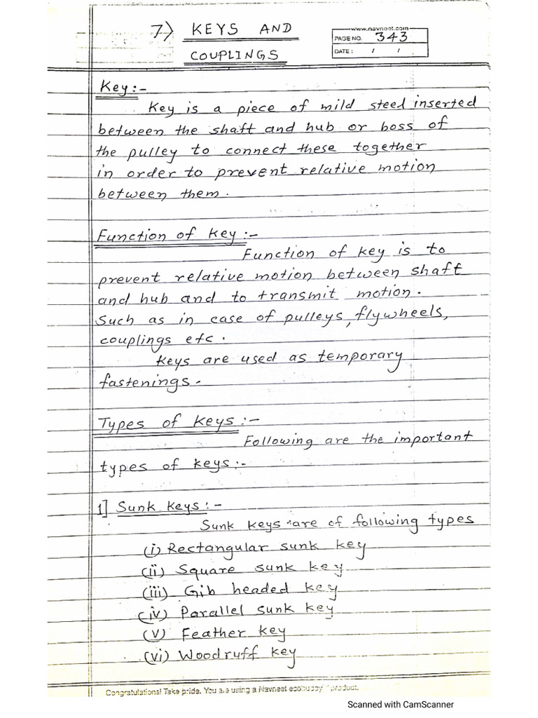 Keys and Couplings | PDF