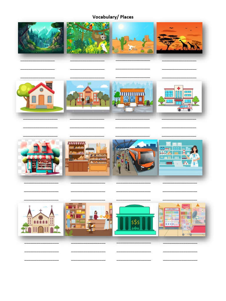 Vocabulary for Places | PDF