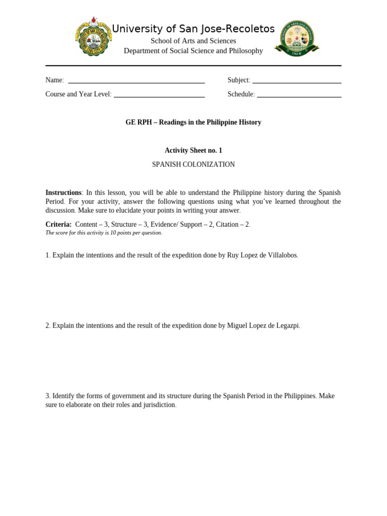 RPH Activity No. 1 | PDF